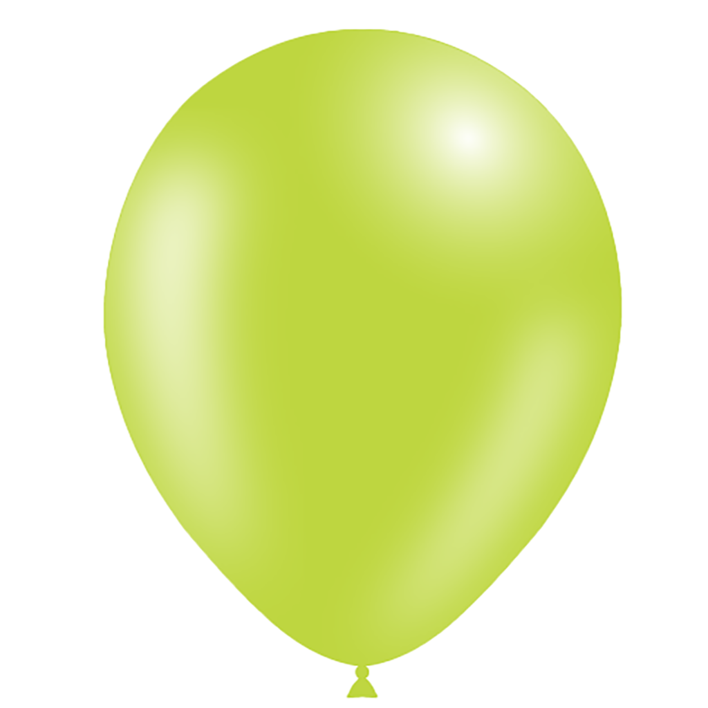 12" Standard Lime Green Latex Balloons - National Novelty